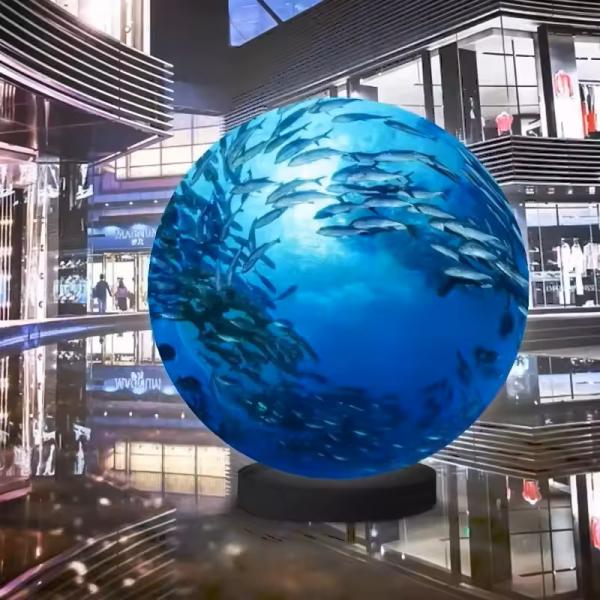 Quality Soft Module Customized Shape Spherical LED Display Full Colour LED Ball Screen for sale