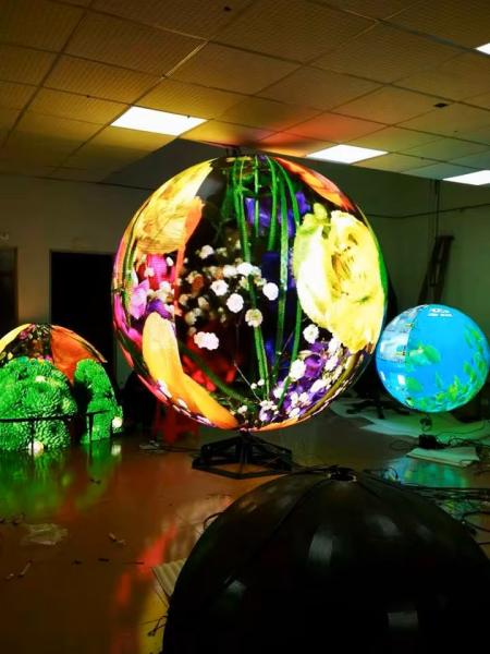 Quality Soft Module Customized Shape Spherical LED Display Full Colour LED Ball Screen for sale