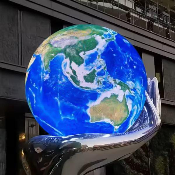 Quality Soft Module Customized Shape Spherical LED Display Full Colour LED Ball Screen for sale