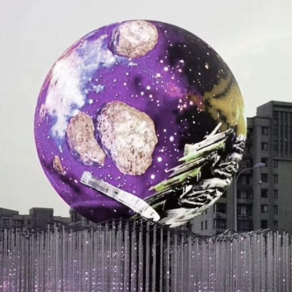 Quality Outdoor Round Sphere Led Screen Ball Display Flexible 5000cd/sqm for sale