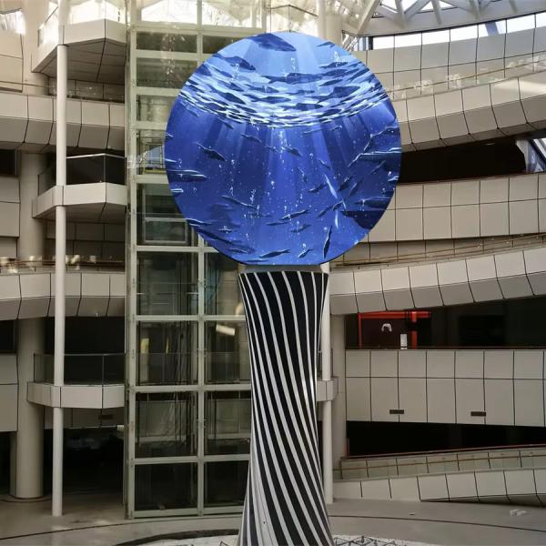 Quality Outdoor Round Sphere Led Screen Ball Display Flexible 5000cd/sqm for sale