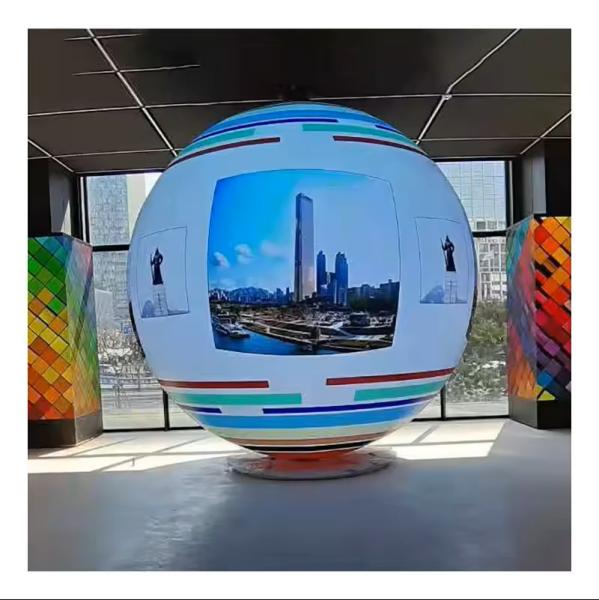 Quality Outdoor Round Sphere Led Screen Ball Display Flexible 5000cd/sqm for sale
