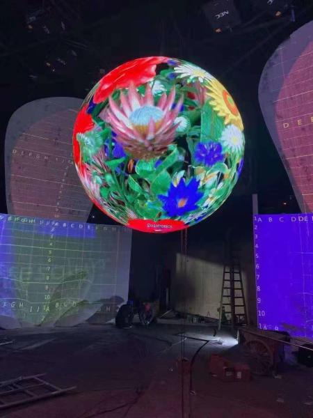 Quality Seamless Ball Led Sphere Screen Display 1m P2 Wall Mounted for sale
