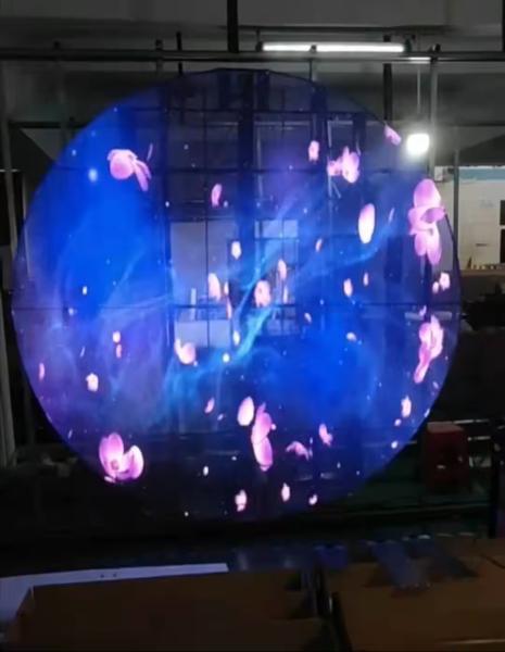 Quality Transparent Led Panel Round Advertising Screen for sale