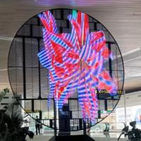 Quality P3.97-P7.81 Transparent Window Round Led Display Screen Flexible for sale