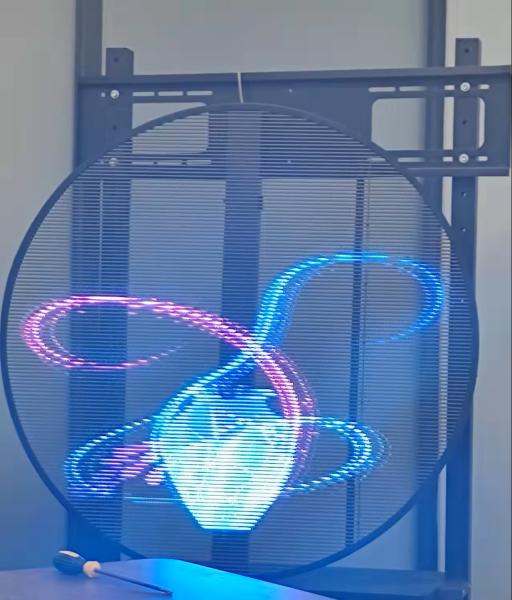 Quality P3.97-P7.81 Transparent Window Round Led Display Screen Flexible for sale