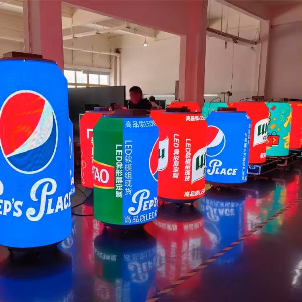Quality Can Shaped Indoor Outdoor Advertising Led Display Screen P2 Full Color for sale