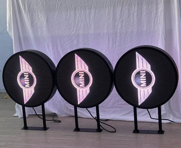 Quality Outdoor Double Sides Round Shape Screen LED Display Wifi Control Logo Circle for sale