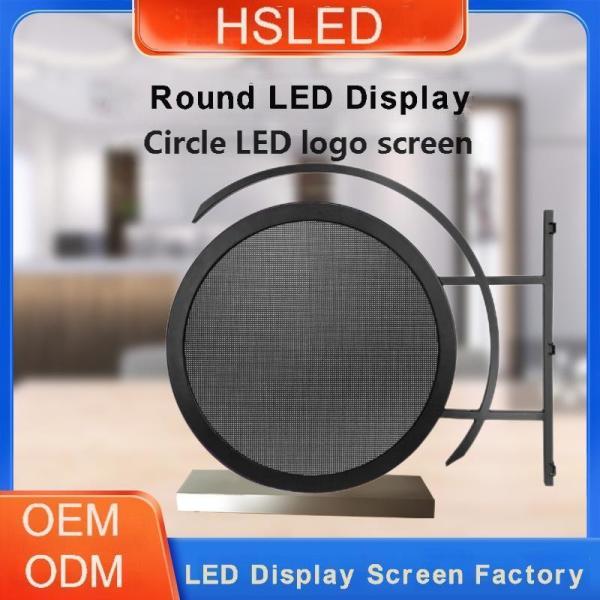 Signo de LED con logotipo de círculo personalizado Logotipo de LED Pantalla P4 pantalla LED redonda