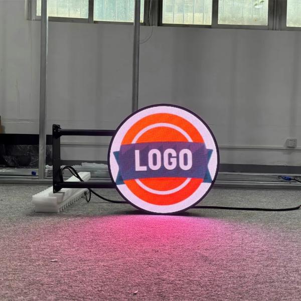 Signo de LED con logotipo de círculo personalizado Logotipo de LED Pantalla P4 pantalla LED redonda