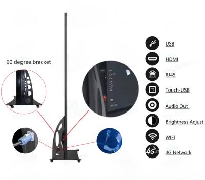 China Floor Standing Led Digital Poster Display Control Wifi USB Movable Advertising LED Screen for sale