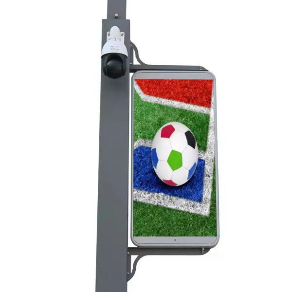 Quality P4 Outdoor Street Light Pole LED Display Standing Street LED Screen for sale