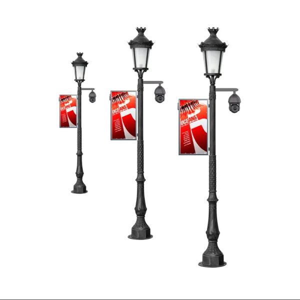 Quality P4 Outdoor Street Light Pole LED Display Standing Street LED Screen for sale