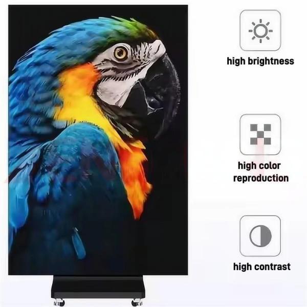 Quality P2.5 Tri-fold LED Poster Display Screen Floor Stand LED Electronic Advertising for sale