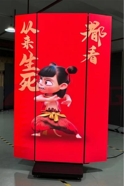 Quality P2.5 Tri-fold LED Poster Display Screen Floor Stand LED Electronic Advertising for sale