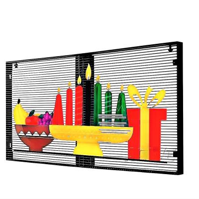 中国 屋外LED透明画面 ステージ 防水 ビデオ壁 P3.91 P7.81 LED 透明ディスプレイ 広告 販売のため