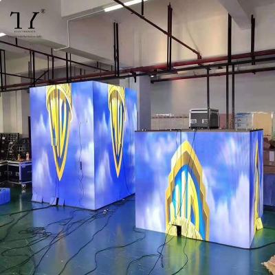 China Indoor P3 Cube LED Display Pillar Stage Column LED Concert TV Wall for sale