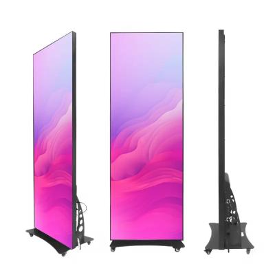 China Floor Standing Led Digital Poster Display Control Wifi USB Movable Advertising LED Screen for sale