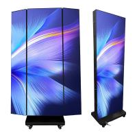 Quality Double Side Led dispaly 3 Foldable Poster LED Display Standing Advertising for sale