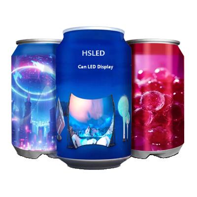 중국 크리에이티브 캔 LED 디스플레이 화면 병 모양 LED 디스플레이 판매용