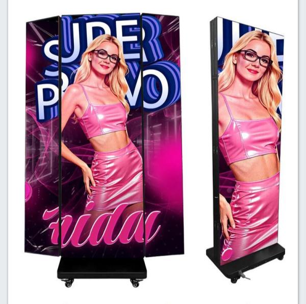 Quality LED vertical advertising screen Mirror LED screen Foldable LED screen for sale