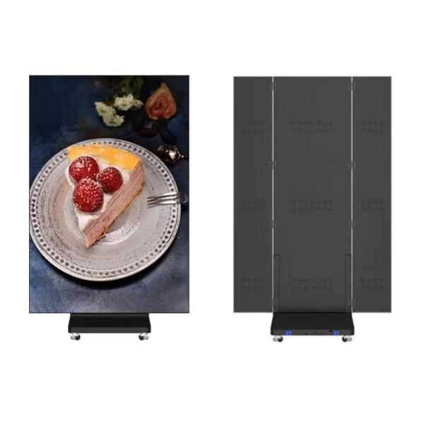 Quality LED vertical advertising screen Mirror LED screen Foldable LED screen for sale