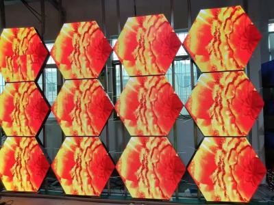 China Hexagonal LED Screen Outdoor SMD Full Color  Hexagon LED Display P3 LED Sexangle Pantalla for sale