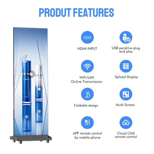 Quality P2.5 Foldable LED poster screen LED Poster Display for sale