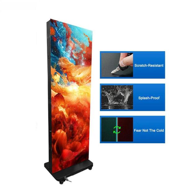 Quality P1.25 Tri Fold Poster Led display Foldable led Screen Double Sided led dispaly for sale