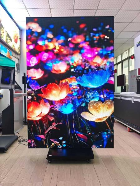 Quality P1.8 Tri Fold Poster Led display Foldable led Screen Double Sided led dispaly for sale