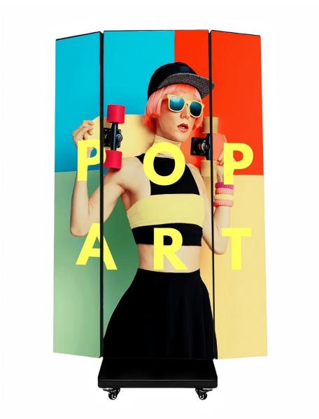 Quality P1.8 Tri Fold Poster Led display Foldable led Screen Double Sided led dispaly for sale