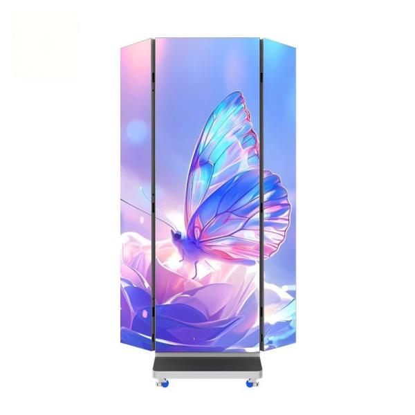 Quality P2.5 Tri Fold Poster Led display Foldable led Screen Double Sided led dispaly for sale