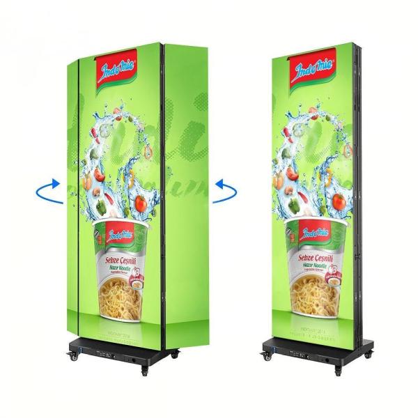 Quality P2.5 Tri Fold Poster Led display Foldable led Screen Double Sided led dispaly for sale