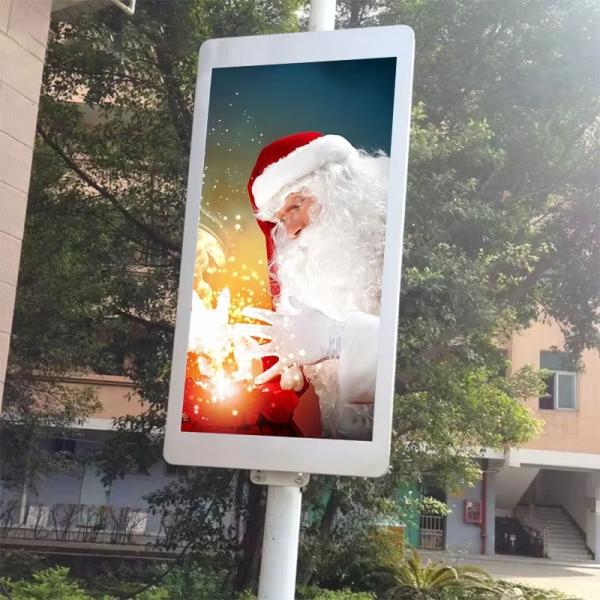 Quality Digital LED Smart Street Light Pole Advertisement Billboard Poles Screen for sale