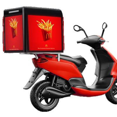 China Delivery Box LED Display P2.5 LED Motorcycle Take-out Delivery Food Box LED Screen Display for sale