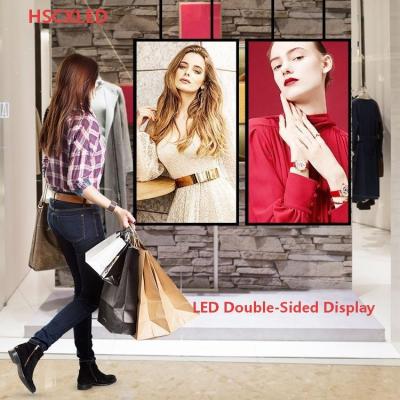 China Ultra Thin Double Side Indoor Hanging HD LED Video Wall Panel Display Screen for sale