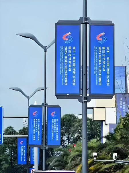 Quality Outdoor Street Light Pole LED Display for sale