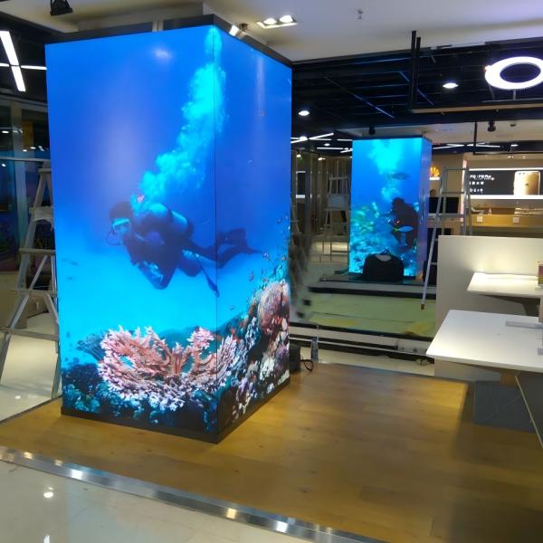 Quality Right Angle Led Video Wall Display P2.5 Curve Led Screen for Shopping Malls for sale