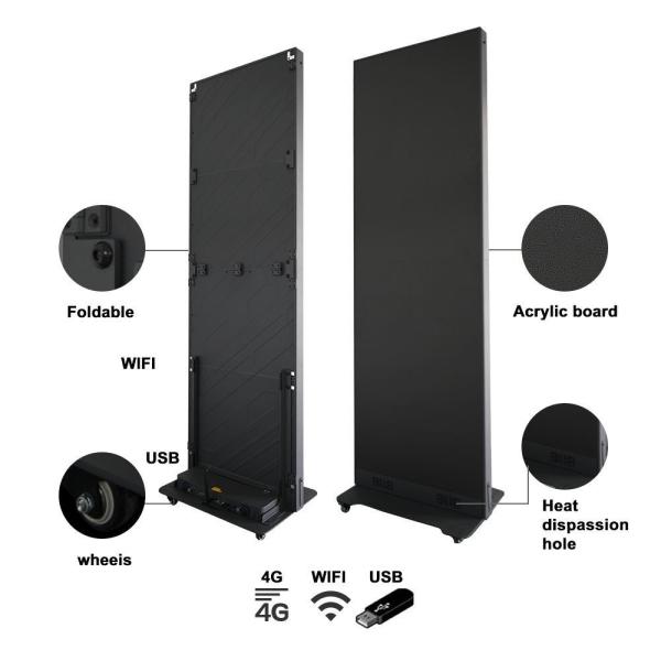 Quality Dual-Sided Foldable LED Poster/Standing LED Advertising Screen for sale