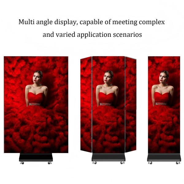 Quality Tri-fold LED Poster Display | Dual-Sided Foldable LED Standing Signage for sale