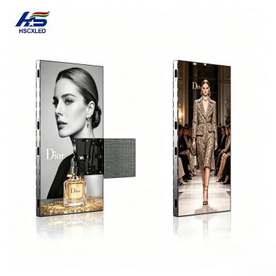 China HSCXLED Ultra Slim High Brightness Double Sided Window LED Screen Ceiling Hanging Digital Advertising Shopping Mall LED Display for sale