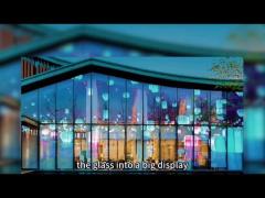 Transparent Led Film Display on Window Flexible Transparent Video Wall