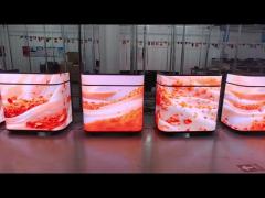 Cabinet table display  Elliptical edge Curved led display table