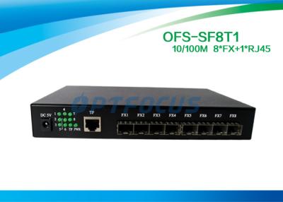 Китай Переключатель 100BASE оптического волокна 8×1 - Fx 1 10/100BASE - SC Tx DF SM 1310nm 20KM продается
