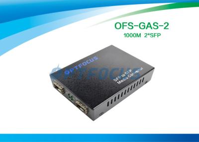 Cina SFP 2 effettuati in due modi Port il convertitore 256K 10/100/1000M di media della fibra in vendita