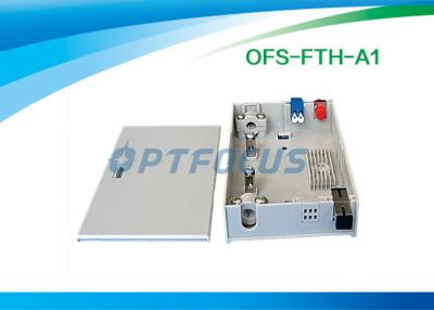China FTTH Mini Fiber Optic Terminal Box 3 SC / FC / ST Adapor 6 LC Pigtails for sale