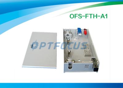 China FTTH Mini Fiber Optic Terminal Box 3 SC / FC / ST Adapor 6 LC Pigtails for sale