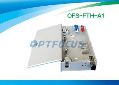 China FTTH Mini Fiber Optic Terminal Box 3 SC / FC / ST Adapor 6 LC Pigtails for sale