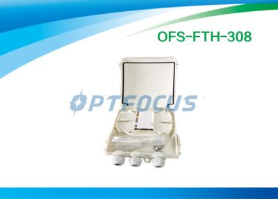 China IP 65 Optical Passive Fiber Termination Box FTTH 16 SC Adapter 1:8 PLC Splitter Indoor Plastic Boxes for sale