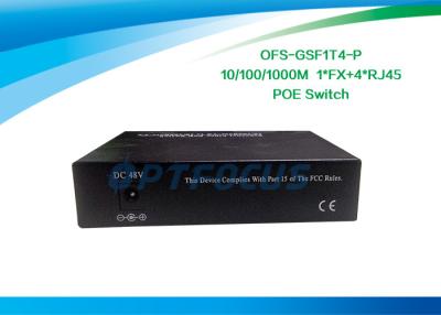China La fibra del SC manejó el interruptor los 20KM 100BASE - Fx del Poe + 4 el puerto 10/100BASE - Tx DF SM en venta